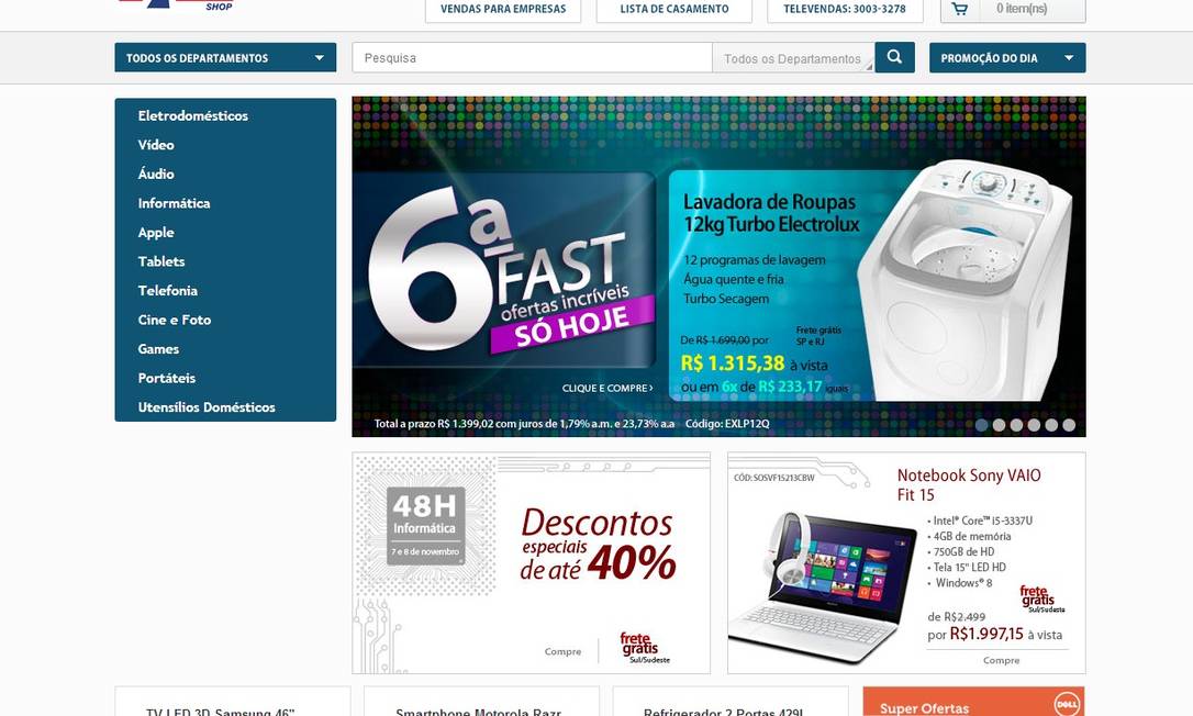 Justiça obriga Fast Shop a fornecer SAC gratuito aos clientes - Jornal ...