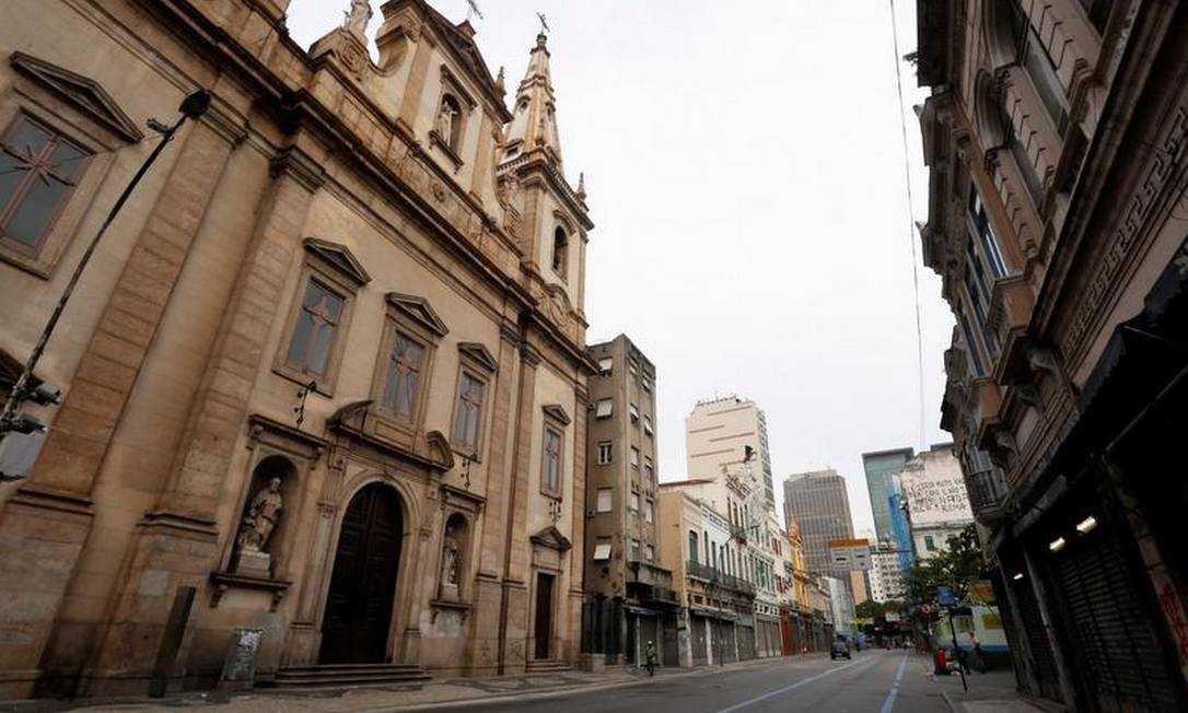 O Centro do Rio na hora do jogo - Jornal O Globo