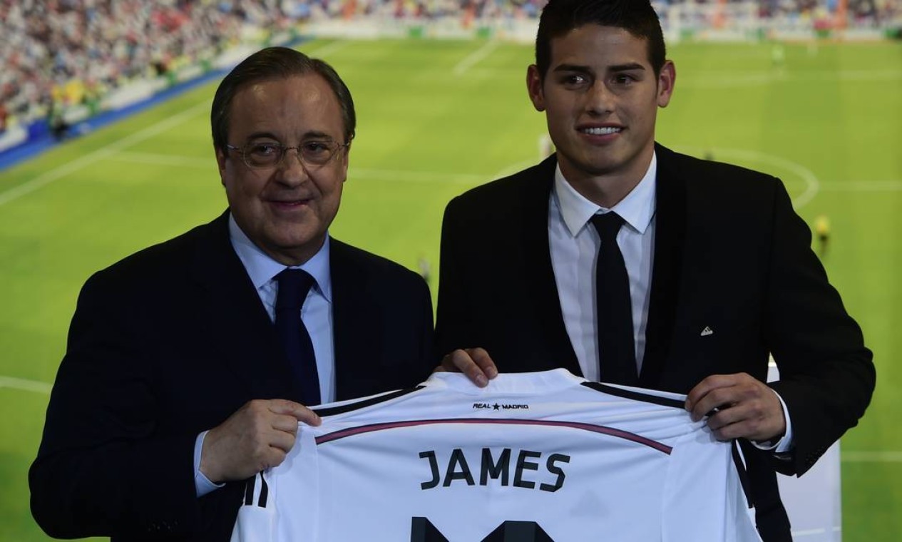 Apresentação de James Rodriguez no Real Madrid - Jornal O Globo