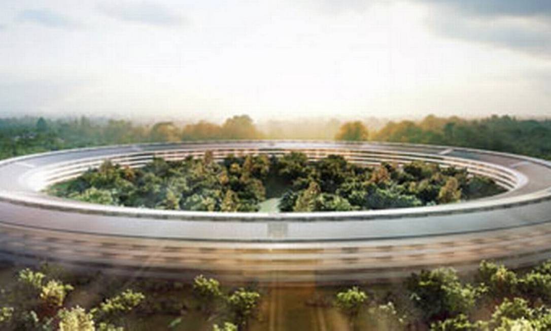 Nova sede da Apple, nos EUA, começa a ganhar forma - Jornal O Globo