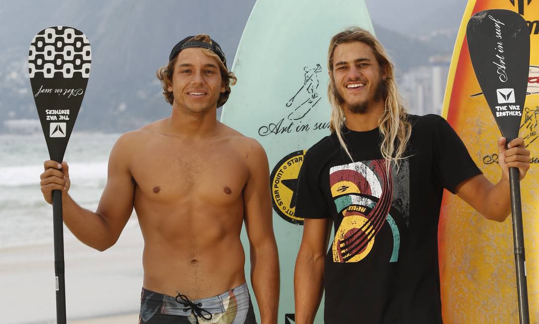 Irmãos Caio e Ian Vaz se destacam no stand up paddle - Jornal O Globo