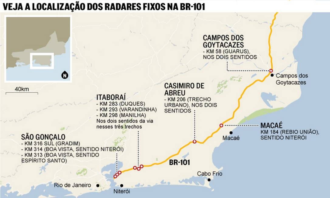 Radares da BR-101 começam a multar a partir de segunda-feira, entre ...