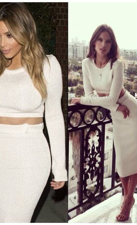 Quem se saiu melhor? Kim Kardashian e Alessandra Ambrosio vestem o ...