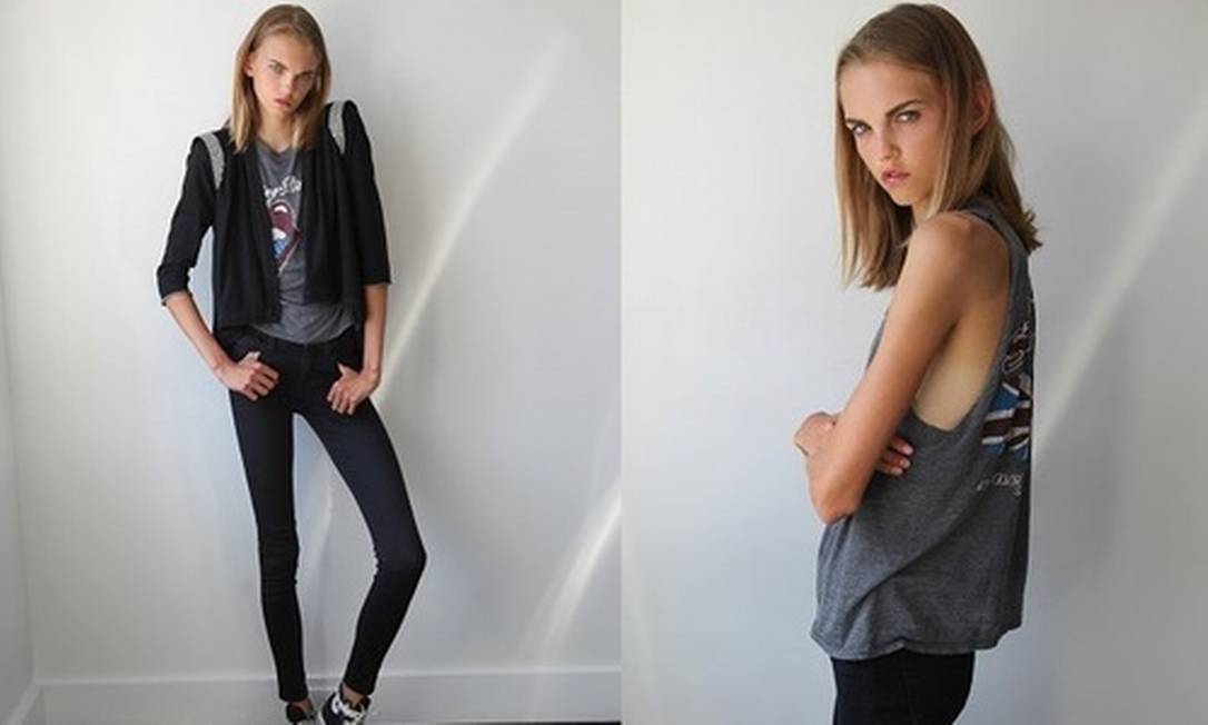 Modelo de 18 anos em ascensão preocupa críticos da magreza extrema na ...