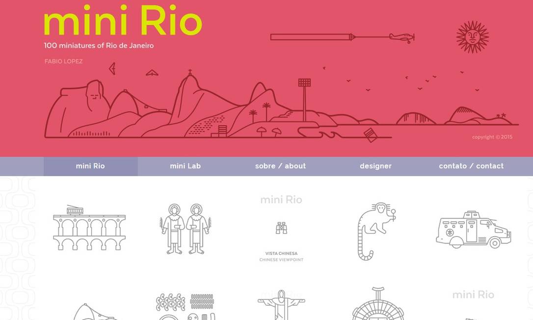 Designer cria pictogramas que retratam símbolos do Rio - Jornal O Globo