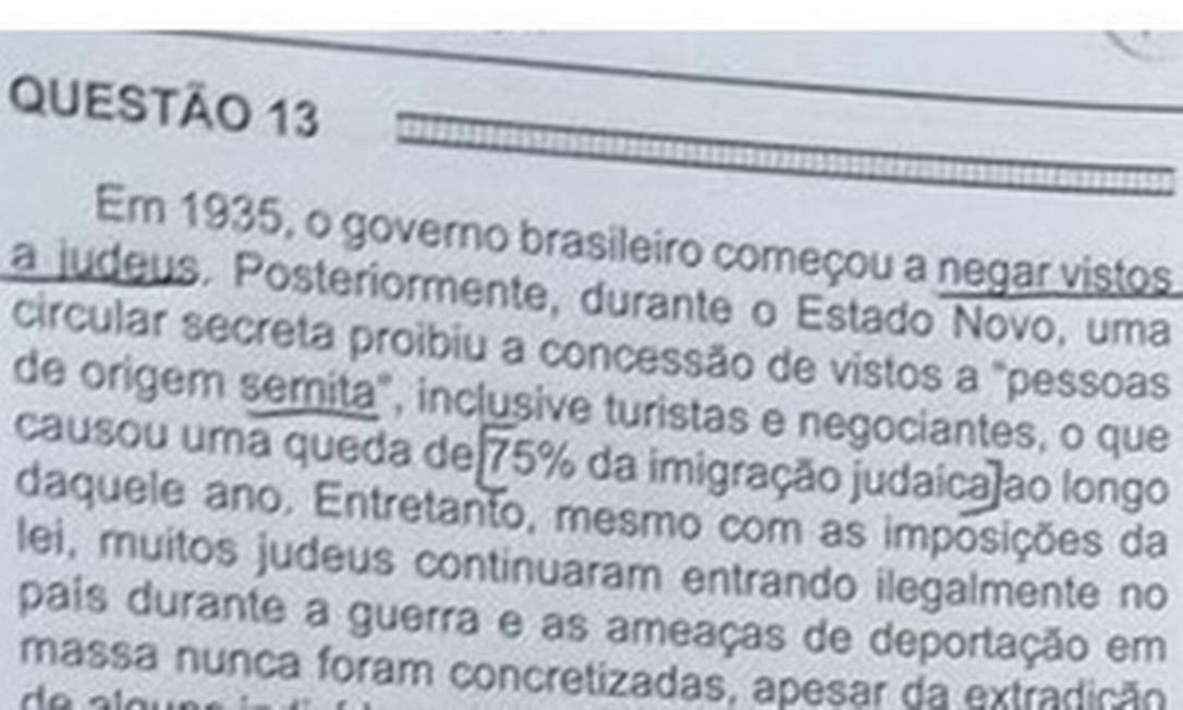Inep nega que questão do Enem esteja incorreta - Jornal O Globo