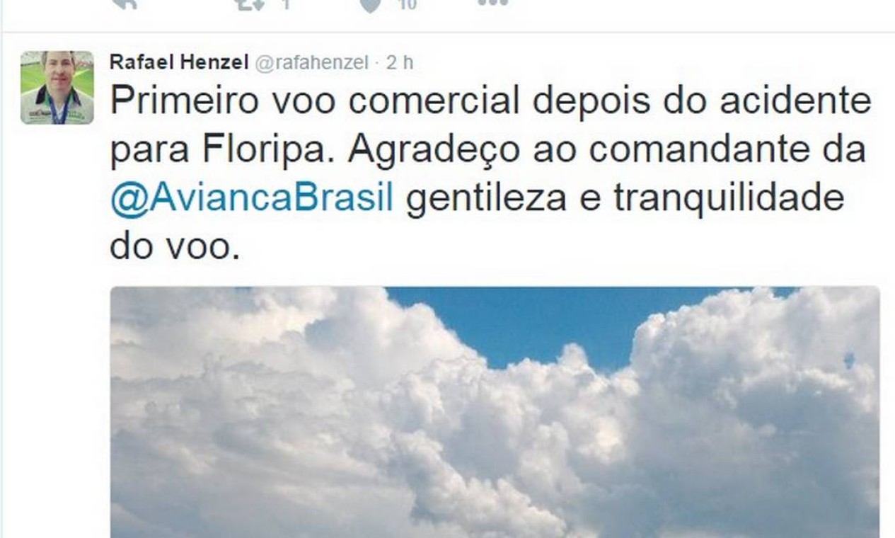 Sobrevivente Henzel faz primeiro voo comercial após tragédia de ...