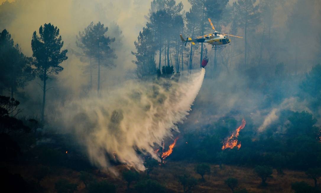 Mais de mil bombeiros combatem incêndios florestais em Portugal ...