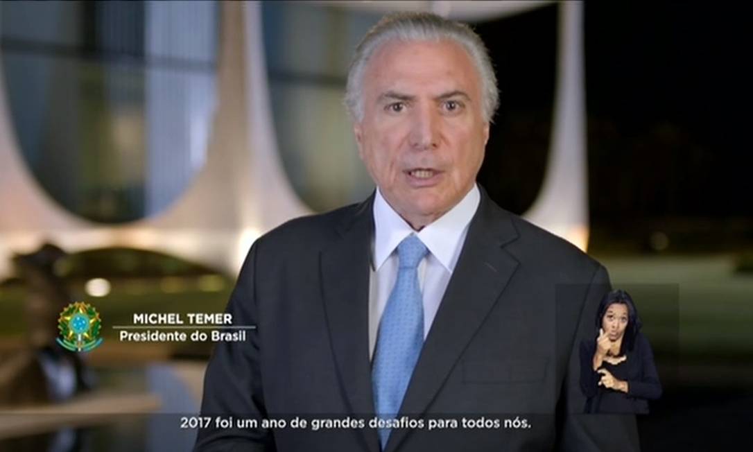 Em pronunciamento de Natal, Temer faz novo apelo pela reforma da Previdência - Jornal O Globo