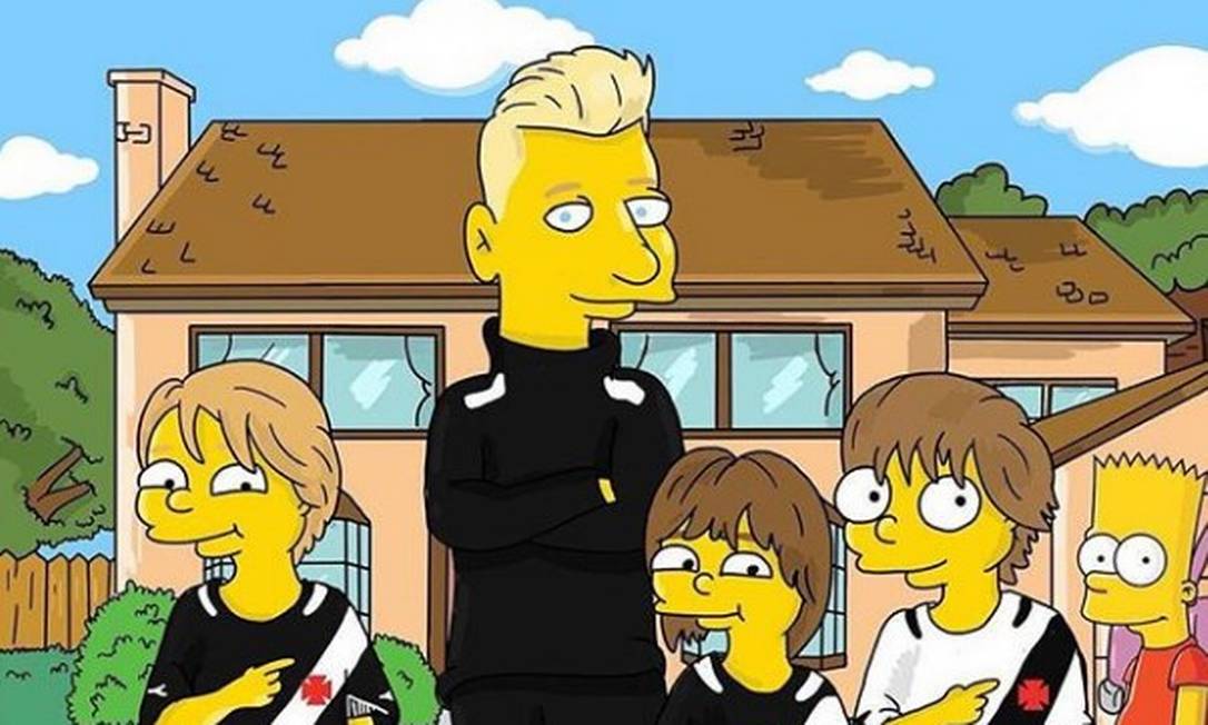 Maxi 'Simpson' López posa com filhos, e torcedores se divertem - Jornal ...