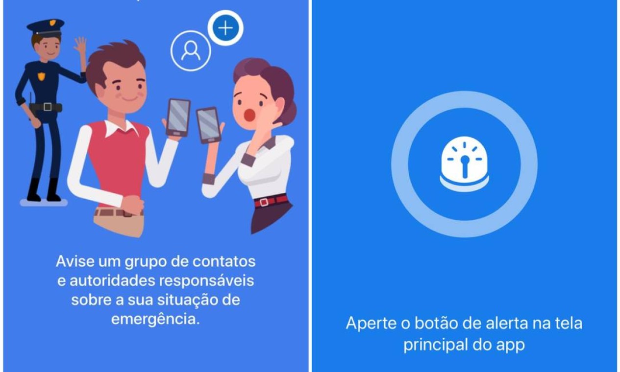 Aplicativo que aciona contatos de emergência e Polícia Militar começa a ...