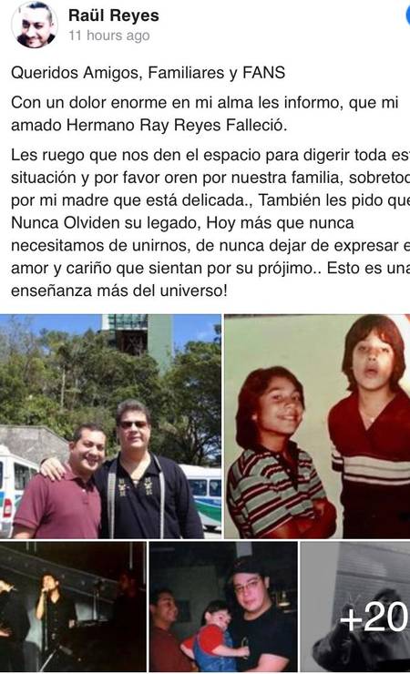 Morre Ray Reyes, ex-Menudo, aos 51 anos - Jornal O Globo