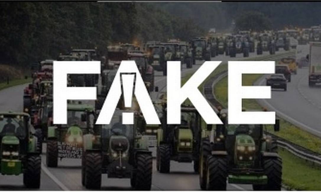 É #FAKE que foto com dezenas de tratores mostre ato em apoio a ...