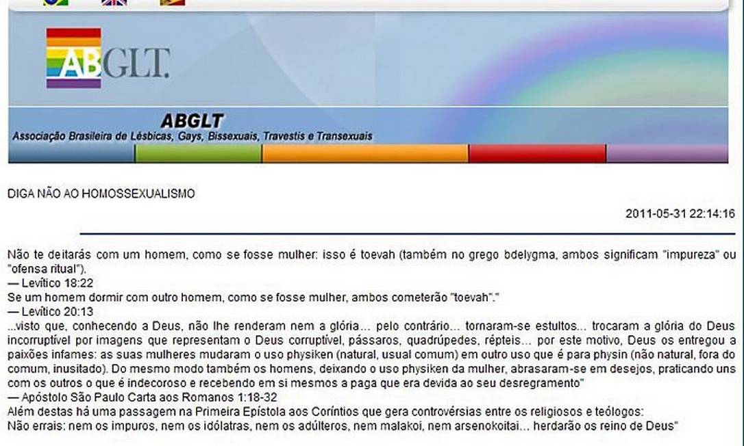 Site de associação que luta pelos direitos LGBT sofre ataque e exibe ...