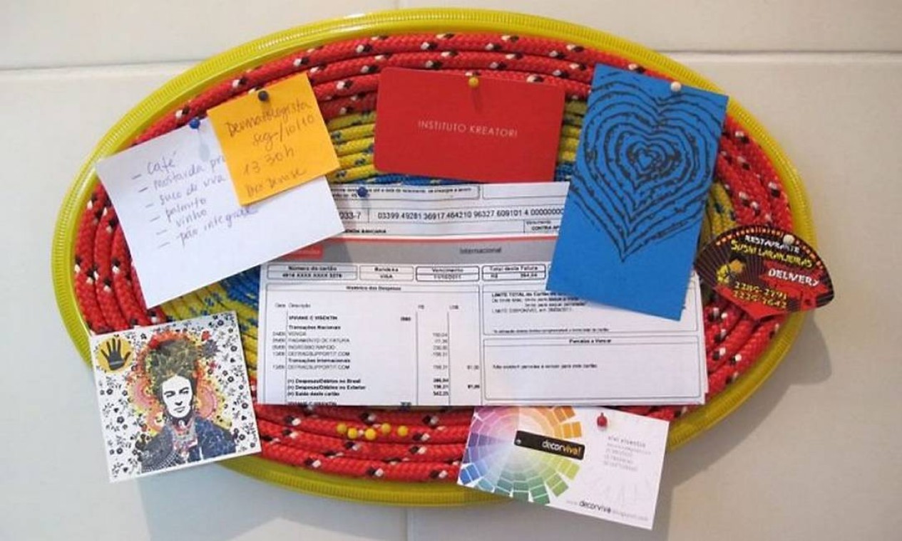 Faça um mural de recados colorido e moderno com R$ 30 - Jornal O Globo