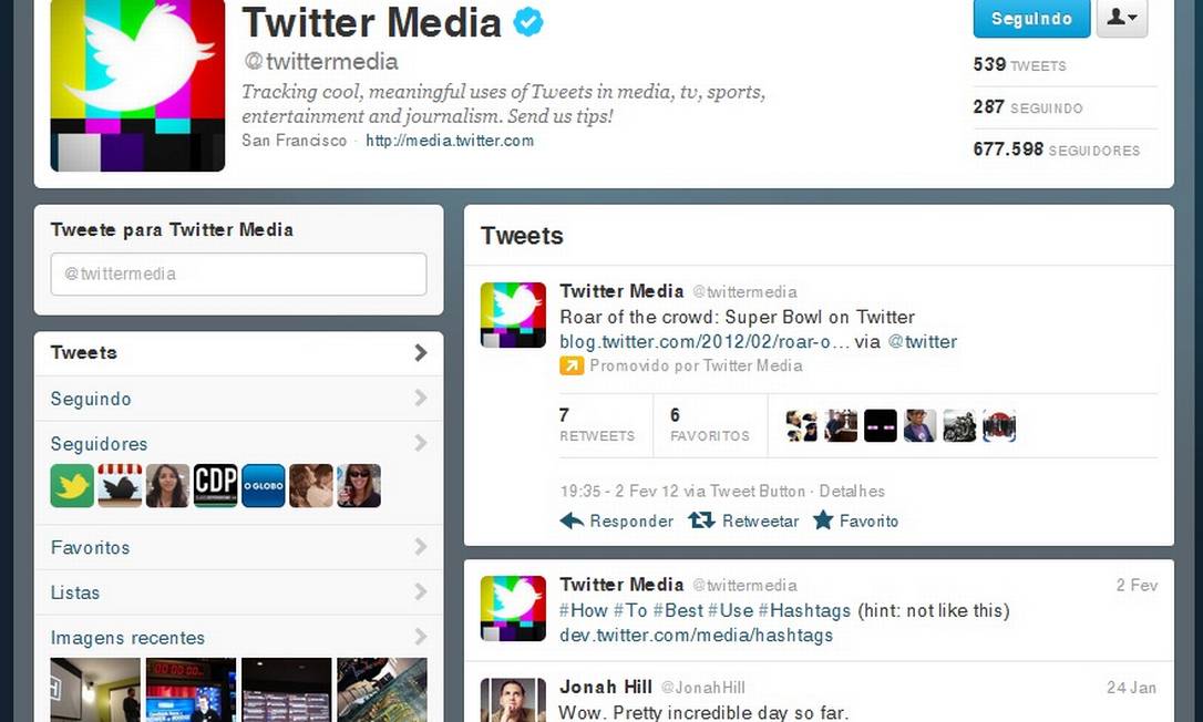 Empresas estreiam novas páginas para marcas no Twitter - Jornal O Globo