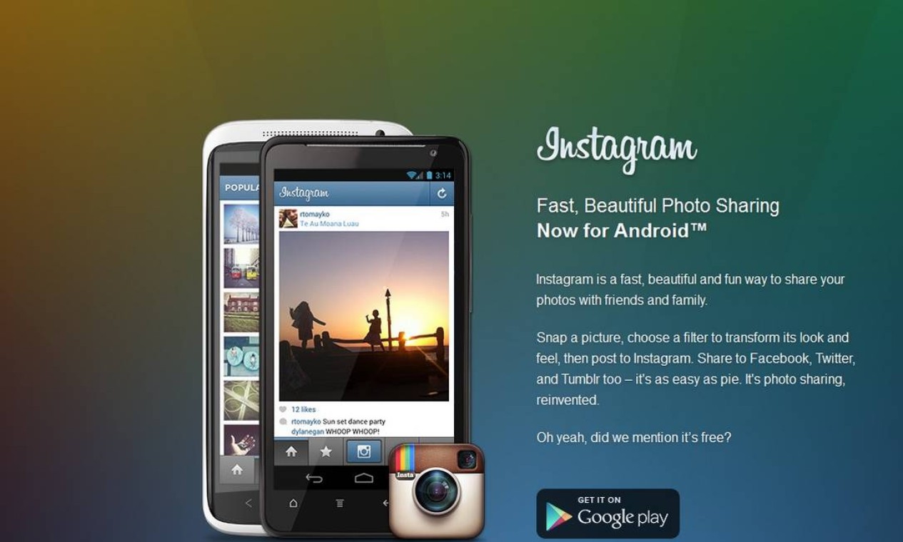 Instagram lança versão para Android na Google Play - Jornal O Globo
