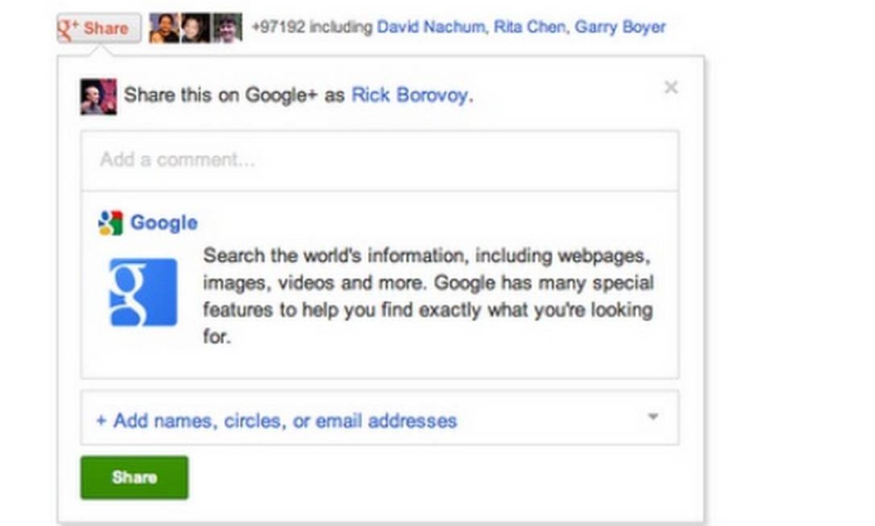 Google+ ganha botão de compartilhamento de links - Jornal O Globo