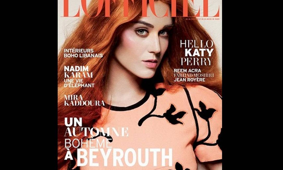 De cabelos ruivos, Katy Perry estampa capa de revista francesa - Jornal ...