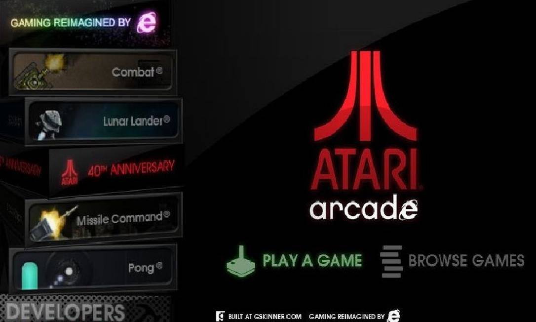 Microsoft lança site com clássicos do Atari - Jornal O Globo