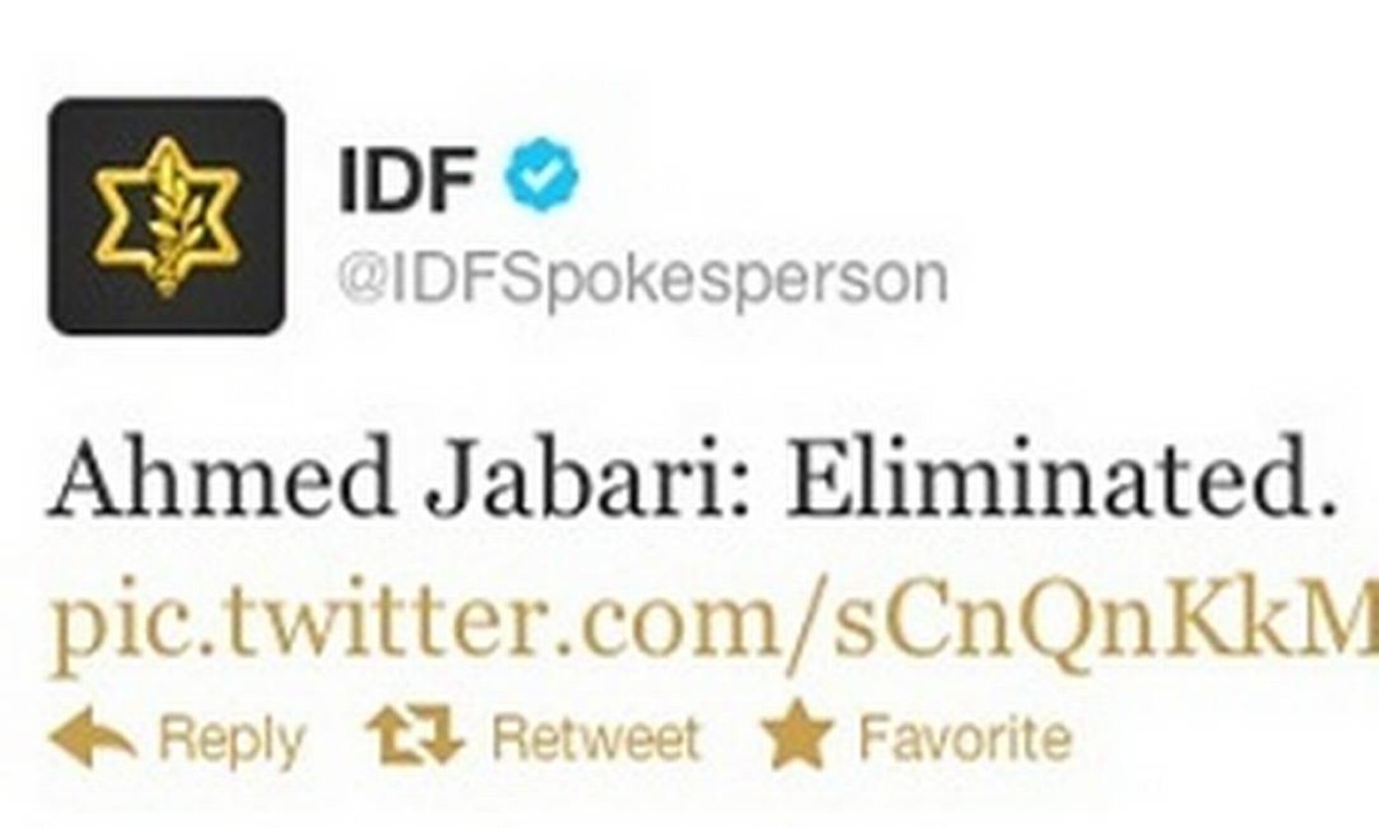 Israel usa Twitter para informar em tempo real sobre ofensiva a Gaza ...