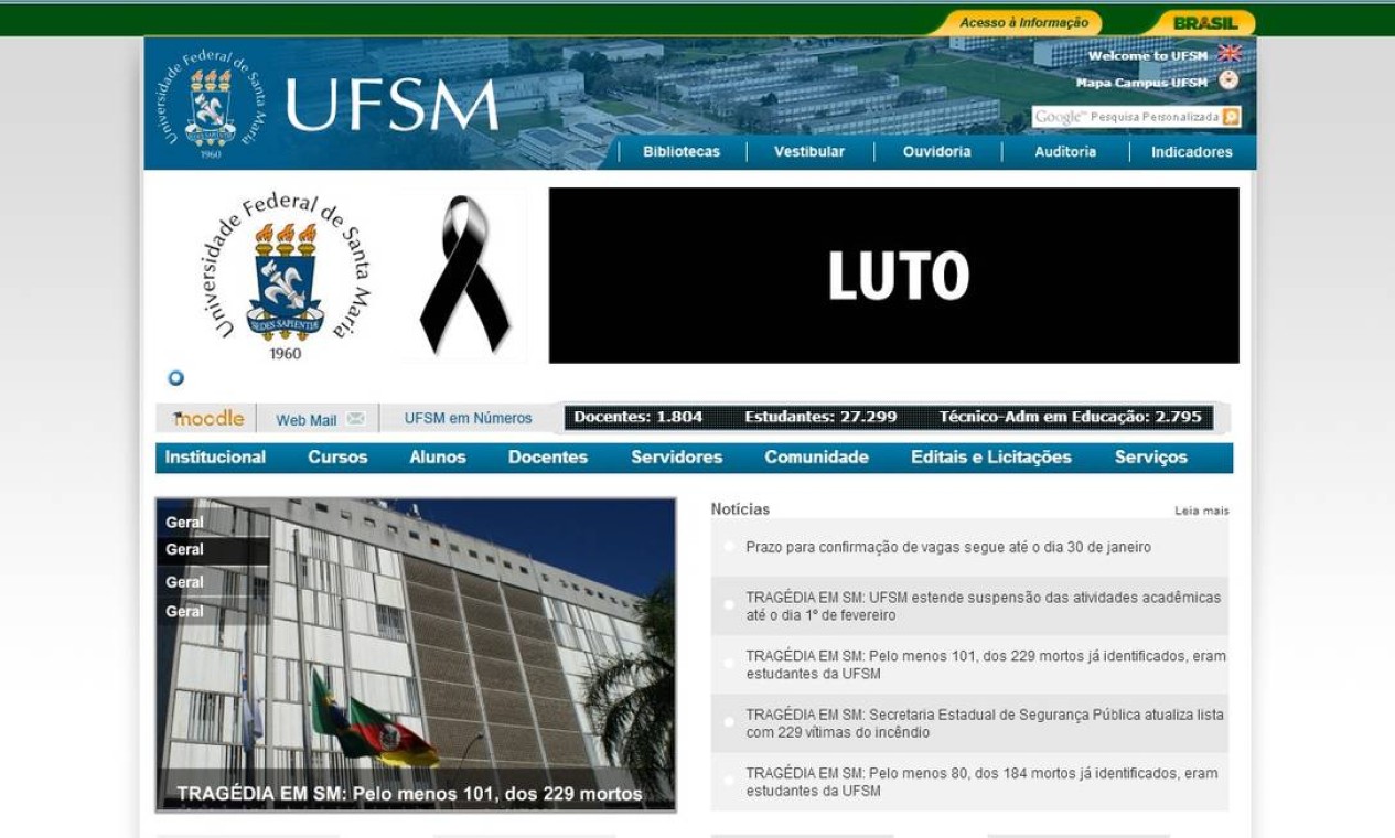 Universidade Federal de Santa Maria suspende aulas até sexta - Jornal O ...